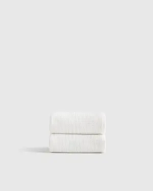 Quince Turkish Waffle Terry Hand Towel - White