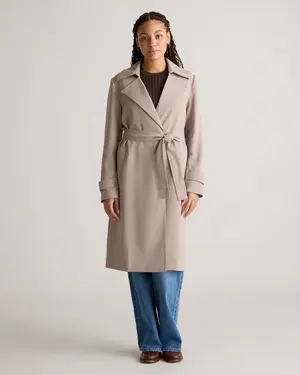 Quince Stretch Crepe Trench Coat Morel