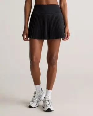 Quince Court Sport Pleated Tennis Skirt - Black