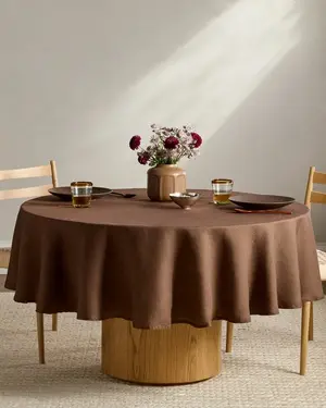 Quince European Linen Tablecloth Espresso