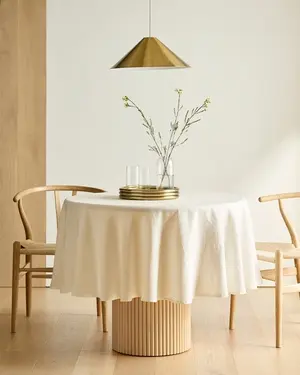 Quince European Linen Tablecloth Ivory