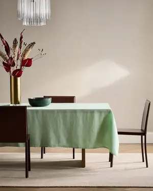Quince European Linen Tablecloth - Jade