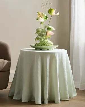 Quince European Linen Tablecloth - Mint