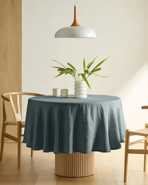Quince European Linen Tablecloth - Ocean