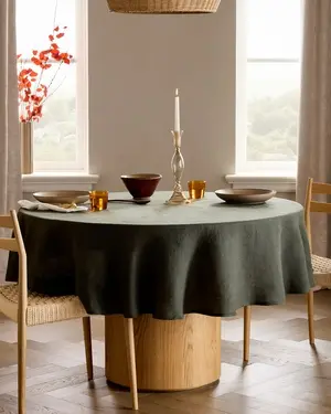 Quince European Linen Tablecloth - Pine
