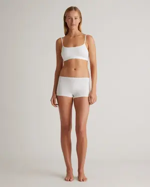 Quince Scoop Bralette - Soft White