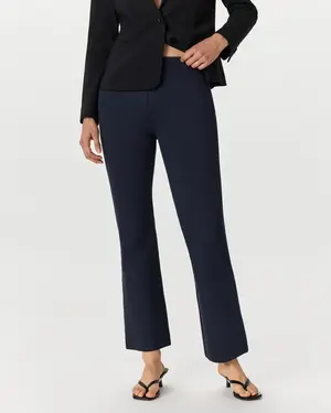 Quince Ponte Bootcut Trousers - Navy