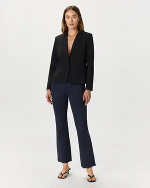 Quince Ponte Bootcut Trousers - Navy