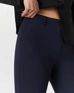 Quince Ponte Bootcut Trousers - Navy