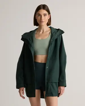 Quince Oversized Rain Jacket - Dark Spruce