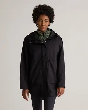 Quince Oversized Rain Jacket - True Black