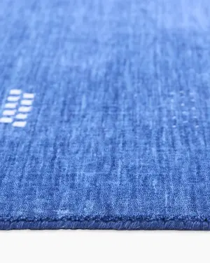 Quince Indie Hand-loomed Wool Rug - Blue
