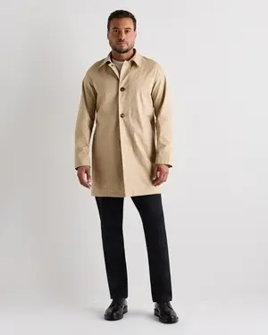 Quince Comfort Stretch Trench Coat - Light Khaki