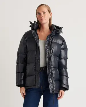 Quince Responsible Down Puffer Jacket - Shiny Black