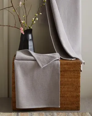 Quince Turkish Waffle Terry Bath Towel - Grey