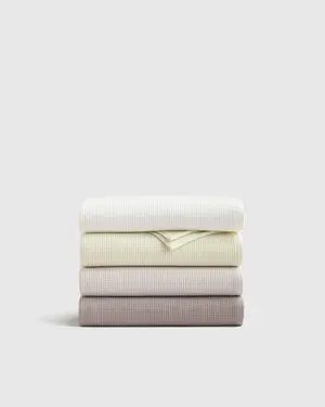 Quince Turkish Waffle Terry Bath Towel - Grey