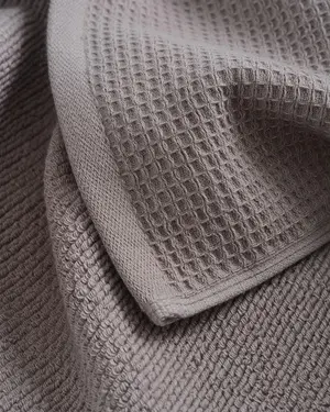 Quince Turkish Waffle Terry Bath Towel - Grey