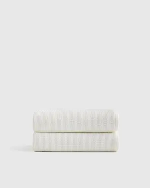 Quince Turkish Waffle Terry Bath Towel - Ivory