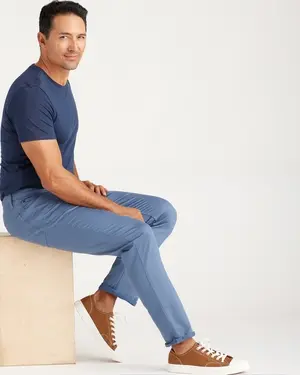 Quince Comfort Stretch Traveler Pants - Washed Blue