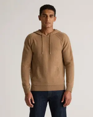 Quince Mongolian Cashmere Full-zip Hoodie - Teak