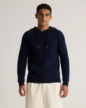 Quince Mongolian Cashmere Full-zip Hoodie Jacket - True Navy