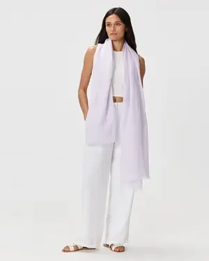 Quince 100% European Linen Scarf - Pastel Lilac