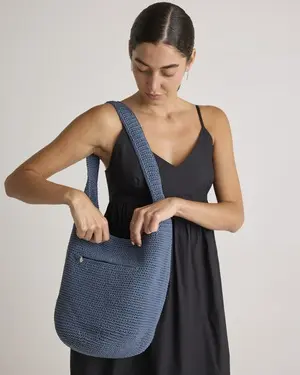 Quince Hand Crochet Hobo Shoulder Bag