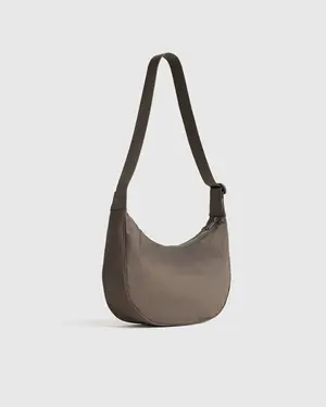 Quince Revive Nylon Crescent Shoulder Bag - Ash Grey