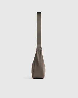 Quince Revive Nylon Crescent Shoulder Bag - Ash Grey