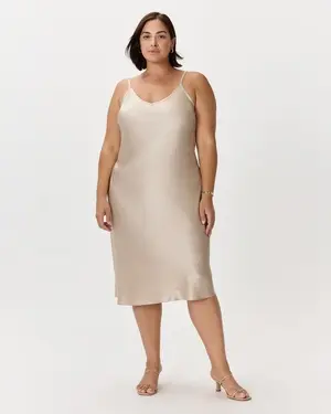 Quince Quince Washable Silk Maxi Skirt Champagne