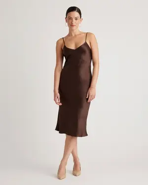 Quince Washable Silk Maxi Skirt - Hot Fudge