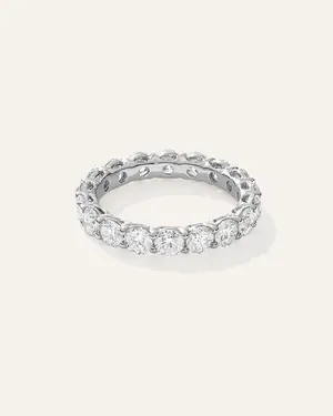 Quince Lab Grown Diamond Round Eternity Band Ring In Recycled Gold Or - Platinum