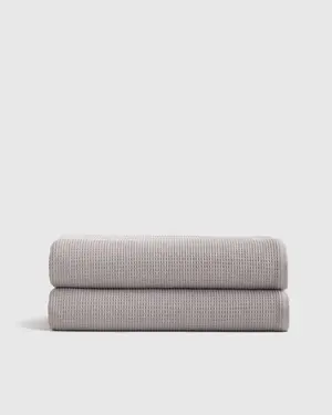 Quince Turkish Waffle Terry Bath Sheet - Grey