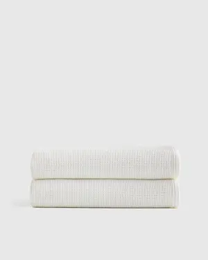 Quince Turkish Waffle Terry Bath Sheet - Ivory