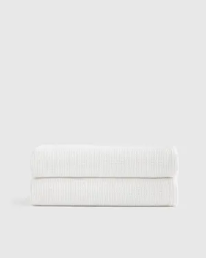 Quince Turkish Waffle Terry Bath Sheet - White