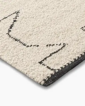 Quince Saira Hand-loomed Wool Rug - Charcoal