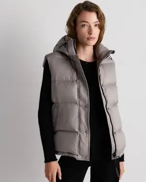 Quince Responsible Down Puffer Vest - Morel Grey