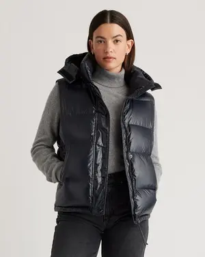 Quince Responsible Down Puffer Vest - Shiny Black