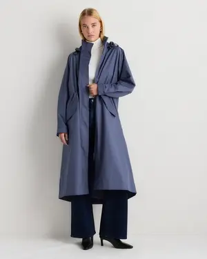 Quince Waterproof Trench Coat - Storm Blue