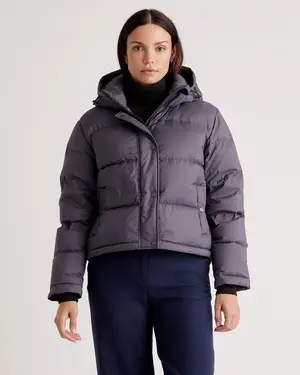 Quince QUINCE Cropped Puffer Jacket Carbon Grey