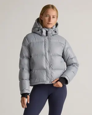 Quince Cropped Puffer Jacket - Feather Grey