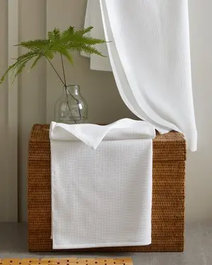 Quince Turkish Waffle Terry Bath Towel Bundle - White