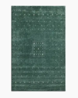 Quince Dakota Hand-loomed Wool Rug Green