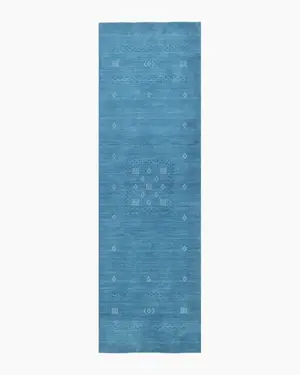 Quince Dakota Hand-loomed Wool Rug - Light Blue