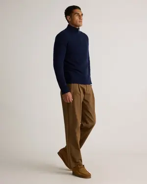 Quince Cashmere Quarter Zip Sweater - True Navy