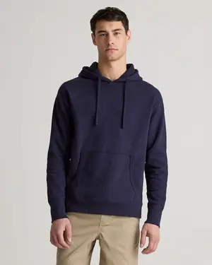 Quince Organic Midweight French Terry Pullover Hoodie - Deep Navy