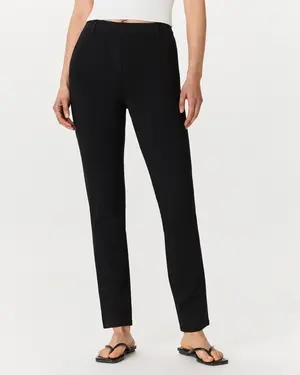 Quince Ponte Straight Leg Trousers - Black