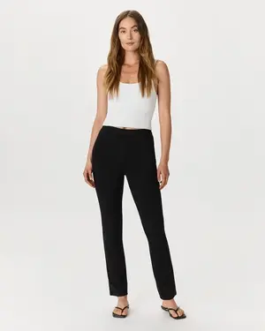 Quince Ponte Straight Leg Trousers - Black