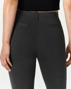 Quince Ponte Straight Leg Trousers - Charcoal