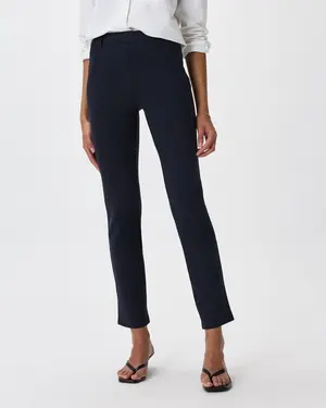 Quince Ponte Straight Leg Trousers - Navy